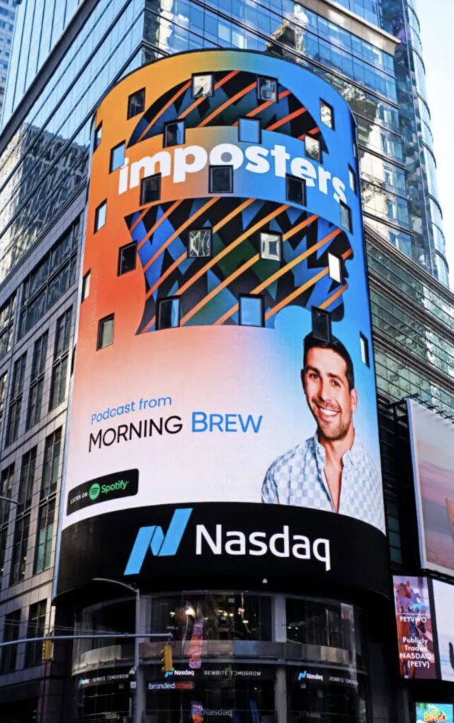 Nasdaq billboard - run dynamic campaigns with Blindspot